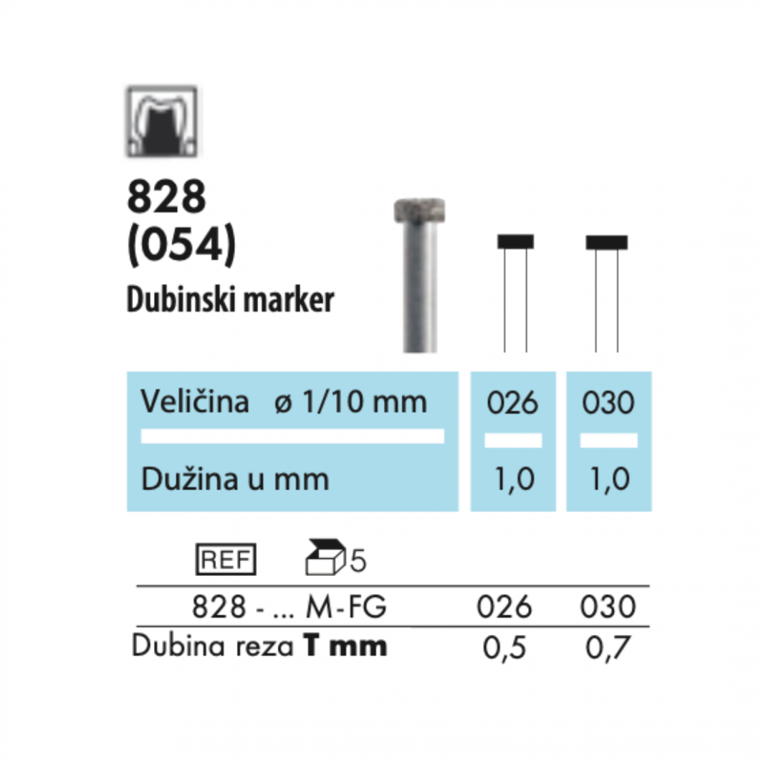 Borer Dijamant Za Turbinu 828 - neodent.rs